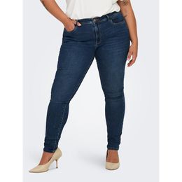 Only Carmakoma Damen Only CARMAKOMA Skinny-fit-Jeans &raquo;CARSALLY MID SKINNY DNM BJ581&laquo; blau 44, L&auml;nge 32