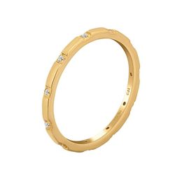 CAI Ca&iuml; Damen CA&Iuml; Fingerring &raquo;925 Silber vergoldet mit Zirkonia Stacking&laquo; gelb