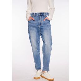 Haily's Haily&rsquo;s Damen HaILY&rsquo;S High-waist-Jeans &raquo;LG HW C JN Mirell&laquo; mit Gummizug am Bund blau L (40), N-Gr