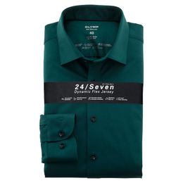 OLYMP Herren OLYMP Businesshemd &raquo;Level Five body fit Jerseyshirt&laquo; in Jersey Qualit&auml;t gr&uuml;n 43, N-Gr