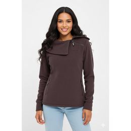 Bench. Damen Fleecepullover &raquo;APRILLE&laquo;, warmes, tailliertes Fleeceshirt mit Troyerkragen und Seitentaschen 44