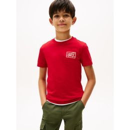 Tommy Hilfiger Jungen T-Shirt &raquo;VARSITY PRINT TEE SS&laquo; Kinder bis 16 Jahre rot 6 (116)
