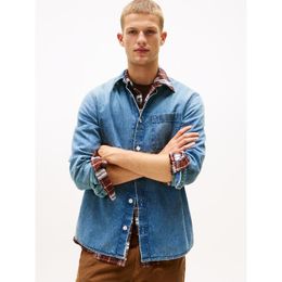 Tommy Jeans Herren Jeanshemd &raquo;REGULAR DENIM SHIRT&laquo; Regular fit mit Rundhalsausschnitt blau S, N-Gr