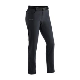 Maier Sports Damen Funktionshose &raquo;Perlit W&laquo; warme Damen Softshellhose, Winter Outdoorhose, winddicht, Regular Fit schwarz 40, Normalgr&ouml;&szlig;en
