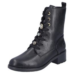Rieker Damen Winterstiefelette Schn&uuml;rstiefelette, Boots, Blockabsatz, mit Schmuckelementen 36