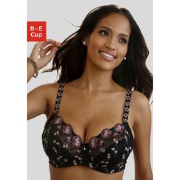 Nuance mit sch&ouml;ner Stickerei Spitze, Dessous schwarz 90, Cup D BHs