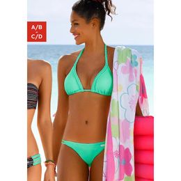 Buffalo Damen Triangel-Bikini mit geflochtenen Details gr&uuml;n 34, Cup A/B