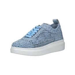 Mustang Shoes Damen Schn&uuml;rschuh &raquo; Sneaker Baumwolle&laquo; blau 39