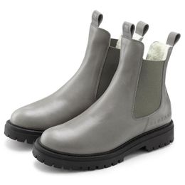 ELBSAND Damen Stiefelette &raquo;Chelseaboots&laquo; Stiefel, Boots, Winterstiefel, Schlupfstiefel aus Leder mit Warmfutter 36