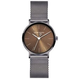Jacob Jensen Damen-Armbanduhr Titan mit Meshband Mokkabraun | Gr.: onesize