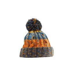 Yuhu Unisex Strickm&uuml;tze mit Fleecefutter und Bommel f&uuml;r Damen & Herren in Orange | Gr.: onesize