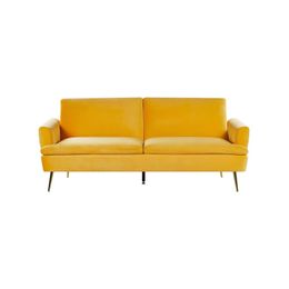 Beliani 3-Sitzer Sofa VETTRE in Gelb/Gold - (W) 210 x (H) 88 x (L) 84 cm | Gr.: onesize