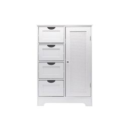 FineBuy B&uuml;cherregal in Wei&szlig; / MDF / 55x30x80 | Gr.: onesize