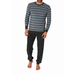 Normann langarm Frottee Schlafanzug Pyjama B&uuml;ndchen - 82303 in marine | Gr.: 56