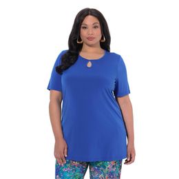 Ulla Popken Longshirt in azurblau | Gr.: 58-60