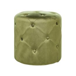 Beliani Pouf COROLLA in Gr&uuml;n - (W) 40 x (H) 40 x (L) 40 cm | Gr.: onesize