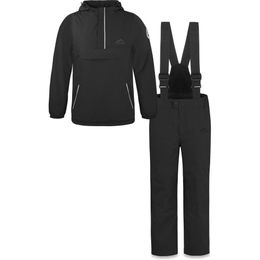 Normani Outdoor Sports Kinder WinterSet Thermohose und Windbreaker in Schwarz | Gr.: 110/116