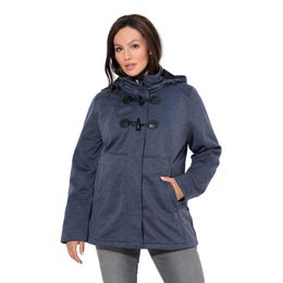 Ulla Popken Softshelljacke in dunkelgrau melange | Gr.: 50-52