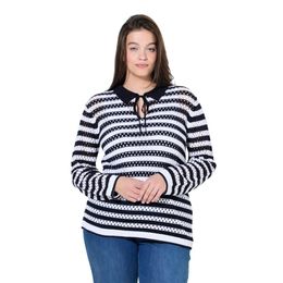 Ulla Popken Pullover in marine | Gr.: 42-44