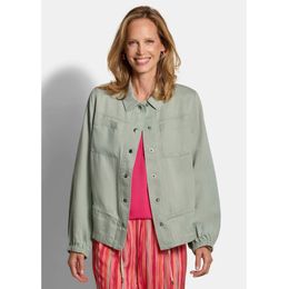 GOLDNER Kurzgr&ouml;&szlig;e: Freizeitjacke mit Hemdkragen in salbei | Gr.: 25