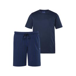 Men Plus Langer Schlafanzug in navy blau | Gr.: L