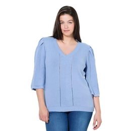 Ulla Popken Pullover in frostblau | Gr.: 50-52