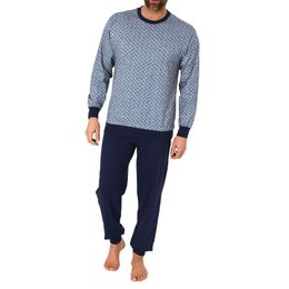 Normann Langarm Schlafanzug Pyjama B&uuml;ndchen print - 77915 in marine | Gr.: 48