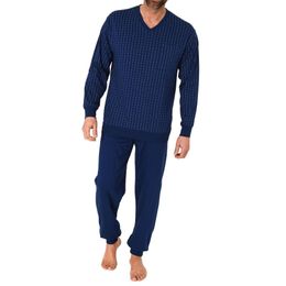 Normann Schlafanzug langarm Pyjama B&uuml;ndchenStreifen - 78034 in marine | Gr.: 58