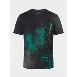 KOROSHI Crew cotton all over t-shirt in Schwarz | Gr.: L