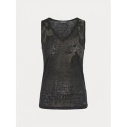 KOROSHI Damen-Tanktop mit Glitzer in Schwarz | Gr.: S