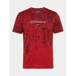 KOROSHI Crew cotton all over t-shirt in rot | Gr.: M