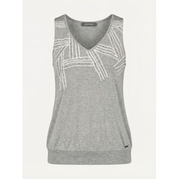 KOROSHI Damen-Tanktop 3D-Druck in grau | Gr.: S