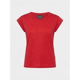KOROSHI Damen-T-Shirt mit gl&auml;nzendem 3D-Logo in rot | Gr.: S