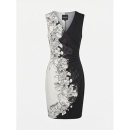 KOROSHI Bedrucktes Wickel-Mini-Kleid in Schwarz | Gr.: L