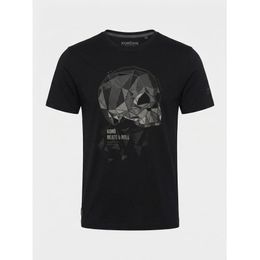 KOROSHI Baumwolle print-emb crew in Schwarz | Gr.: S