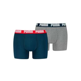 Puma Boxershort 2er Pack in Blau/Grau | Gr.: M