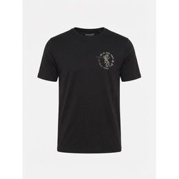 KOROSHI Crew t-shirt baumwolle druck-emb in anthrazit | Gr.: S