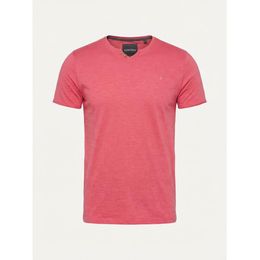 KOROSHI Basic baumwolle henley t-shirt in pink | Gr.: L