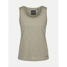 KOROSHI Damen-Tanktop mit Nieten in khaki | Gr.: S