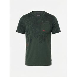 KOROSHI Crew cotton all over t-shirt in khaki | Gr.: S
