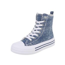 Ital-Design Freizeitschuh in Blau und Wei&szlig; | Gr.: 41