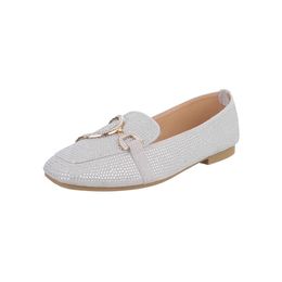 Ital-Design Halbschuh in Grau und Silber | Gr.: 40