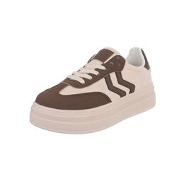 Ital-Design Freizeitschuh in Braun und Beige | Gr.: 38
