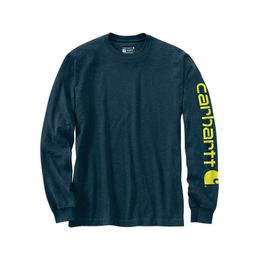 Carhartt Bekleidung Long Sleeve in dunkelblau/gr&uuml;n | Gr.: L