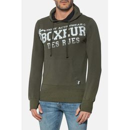 Boxeur Des Rues Kapuzenpullover Hooded Sweatshirt with Thumb Openings in Army | Gr.: XL