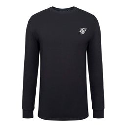 SikSilk Langarmshirt Essentials in Black | Gr.: XL