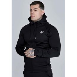 SikSilk Sweatjacke Essentials Poly FullZip in Black | Gr.: L