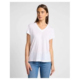 Lee T-shirt V Neck in Bright White | Gr.: S
