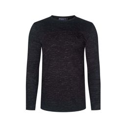 SikSilk Langarmshirt Marl in Black | Gr.: S
