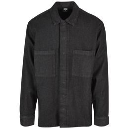 Urban Classics Long Sleeve Shirt in realblack washed | Gr.: L